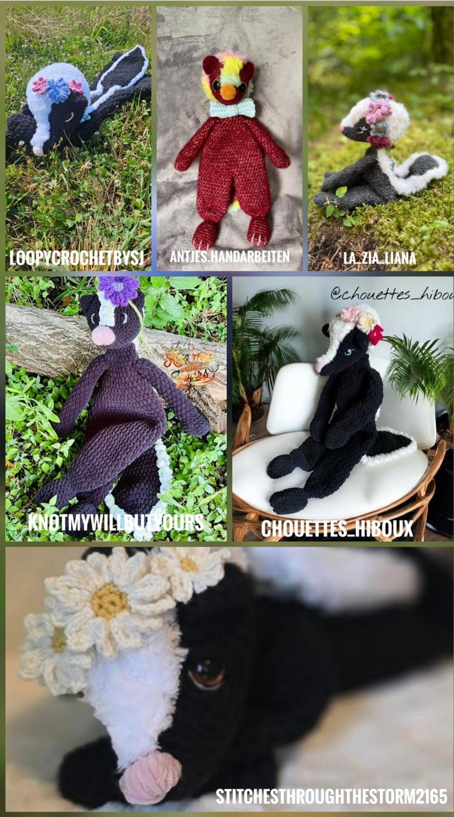 Crochet Skunk Amigurumi Pattern: Large Cuddly Snuggler (PDF Pattern) - Etsy