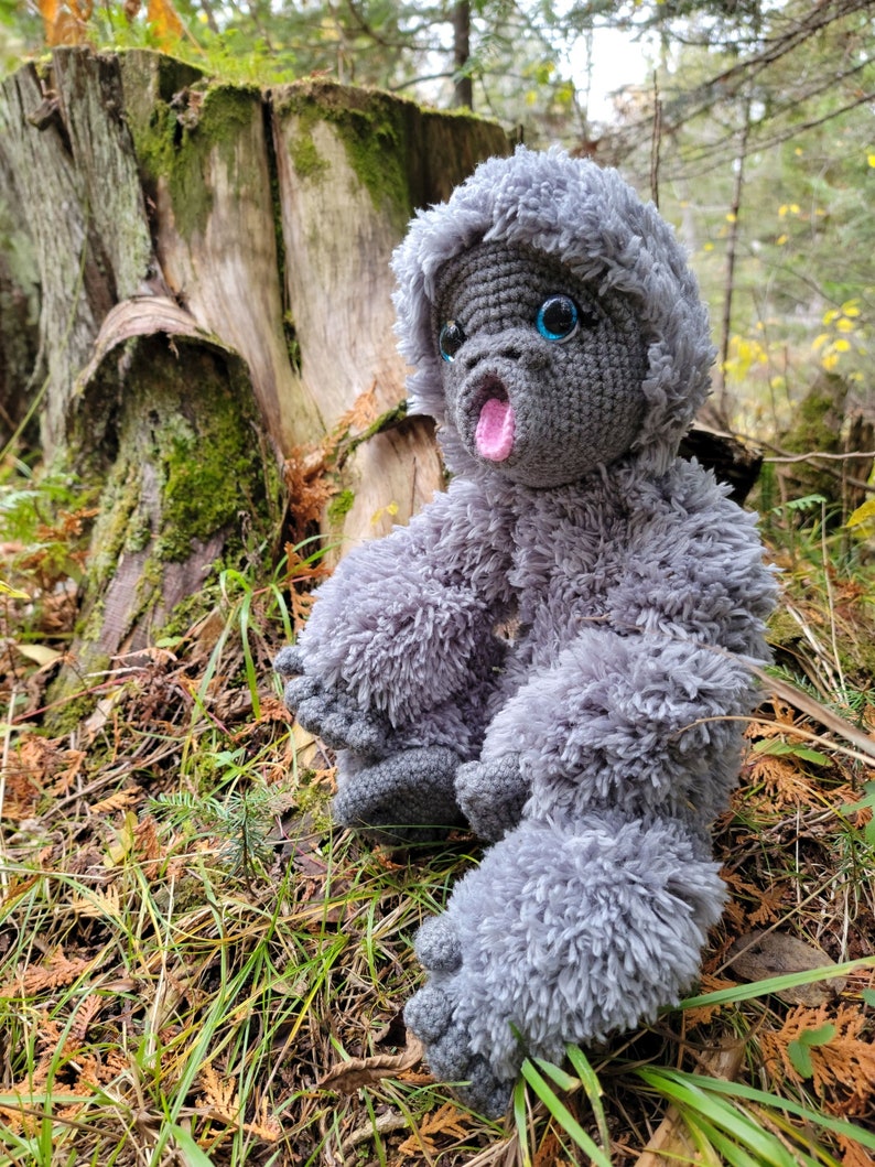 Amigurumi Crochet Pattern Koko Gorilla Baby Gorilla Cute Cuddly Furry ...