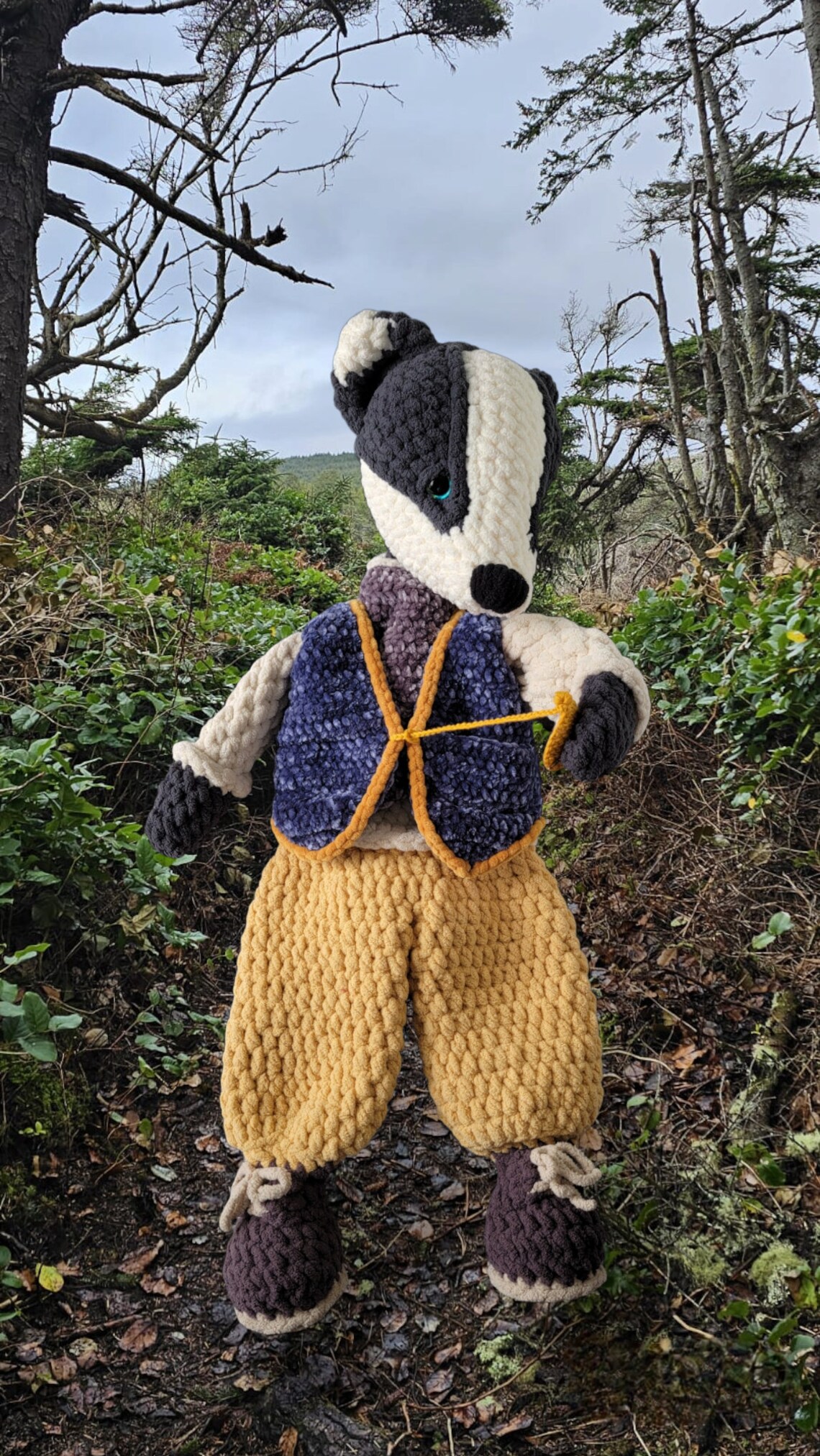 Amigurumi Crochet Pattern Sir Brock Badger Badger Amigurumi Cute Cuddly ...