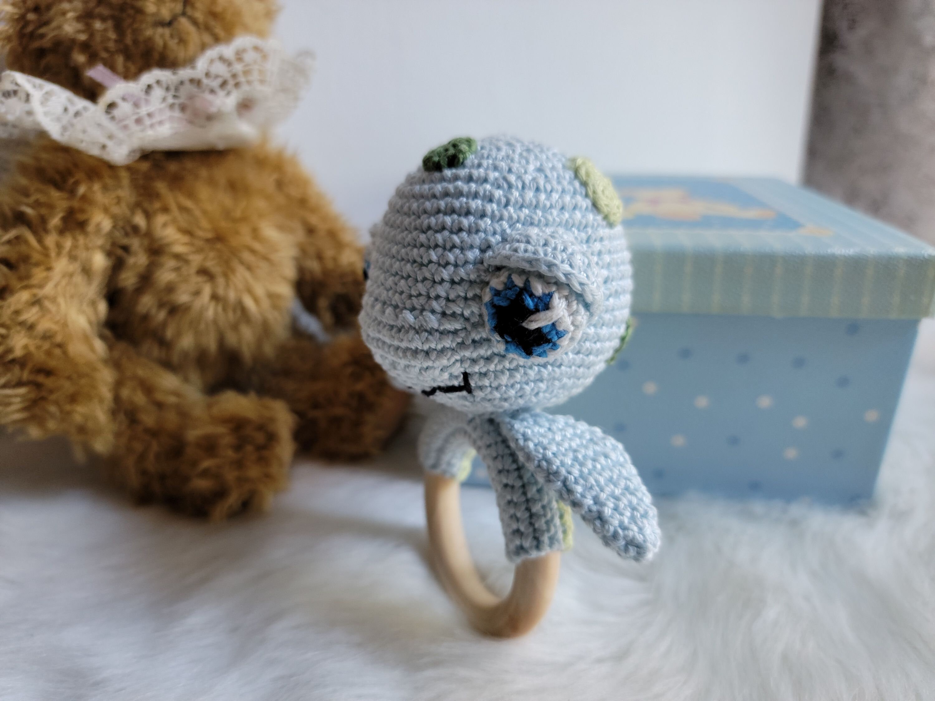 Amigurumi Crochet Pattern - Trenton Baby Rattle - Rattle - Baby ...