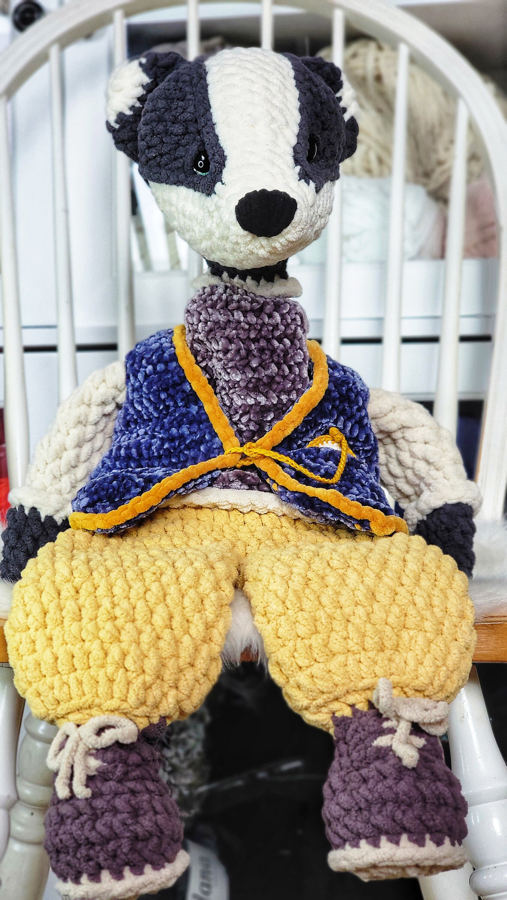 Amigurumi Crochet Pattern Sir Brock Badger Badger Amigurumi Cute Cuddly ...