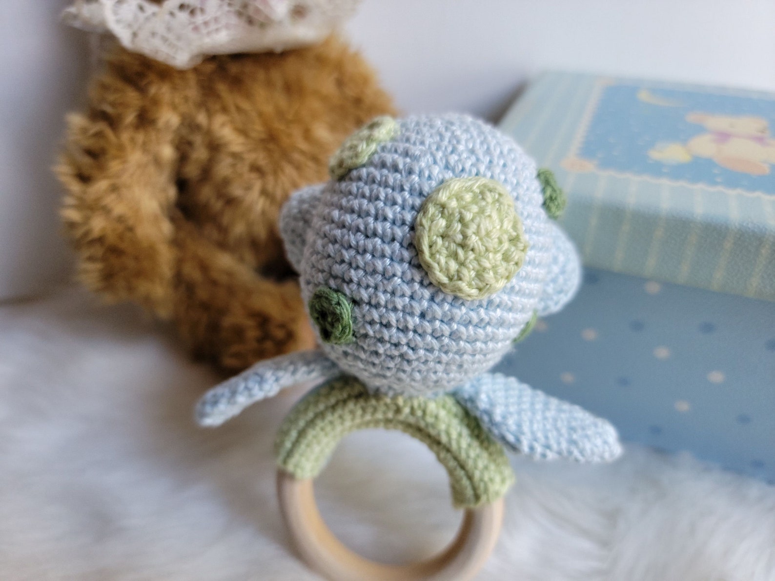 Amigurumi Crochet Pattern - Trenton Baby Rattle - Rattle - Baby ...