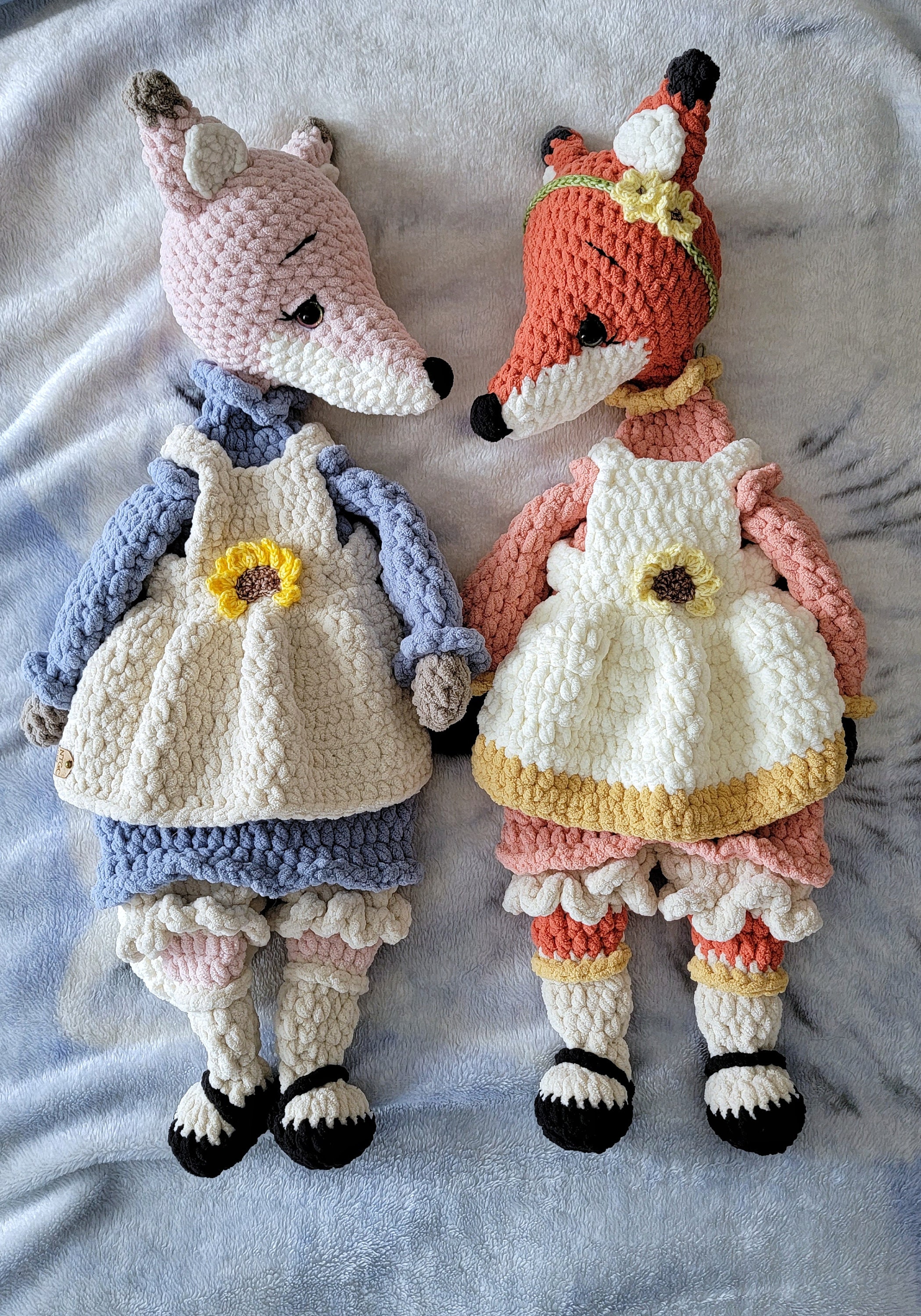 Amigurumi Crochet Pattern Miss Vixie Fox Amigurumi Lovey Snuggler Child ...
