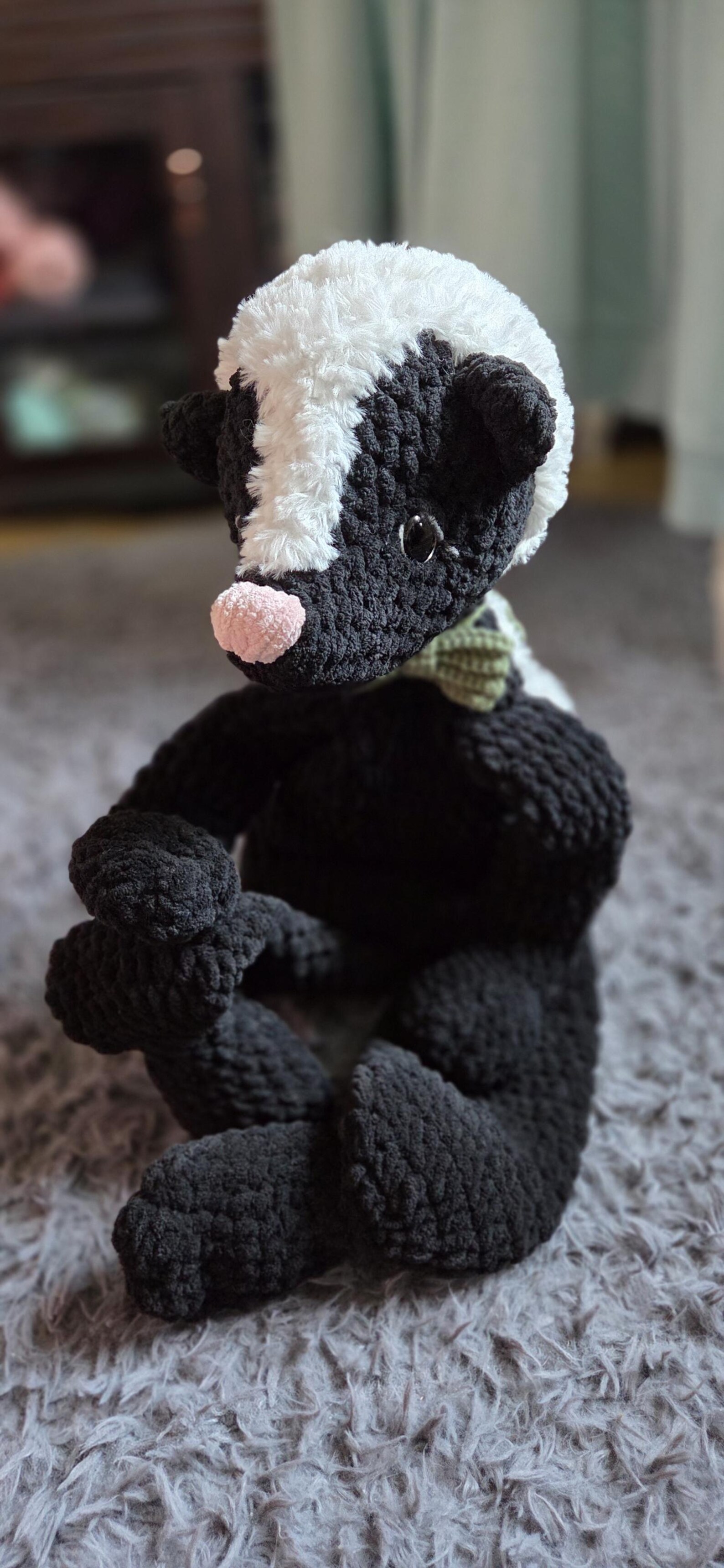 Crochet Skunk Amigurumi Pattern: Large Cuddly Snuggler (PDF Pattern) - Etsy