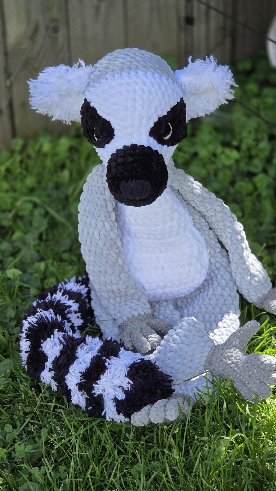 Amigurumi Crochet Pattern: Zaboo the Lemur - 28.5" Cuddly Toy (PDF ...