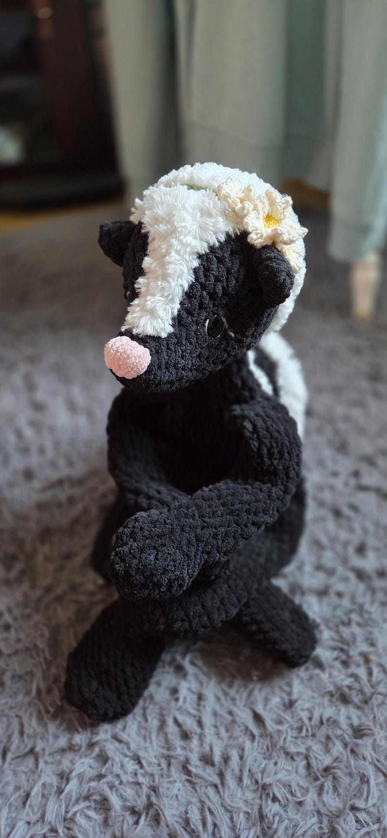 Crochet Skunk Amigurumi Pattern: Large Cuddly Snuggler (PDF Pattern) - Etsy