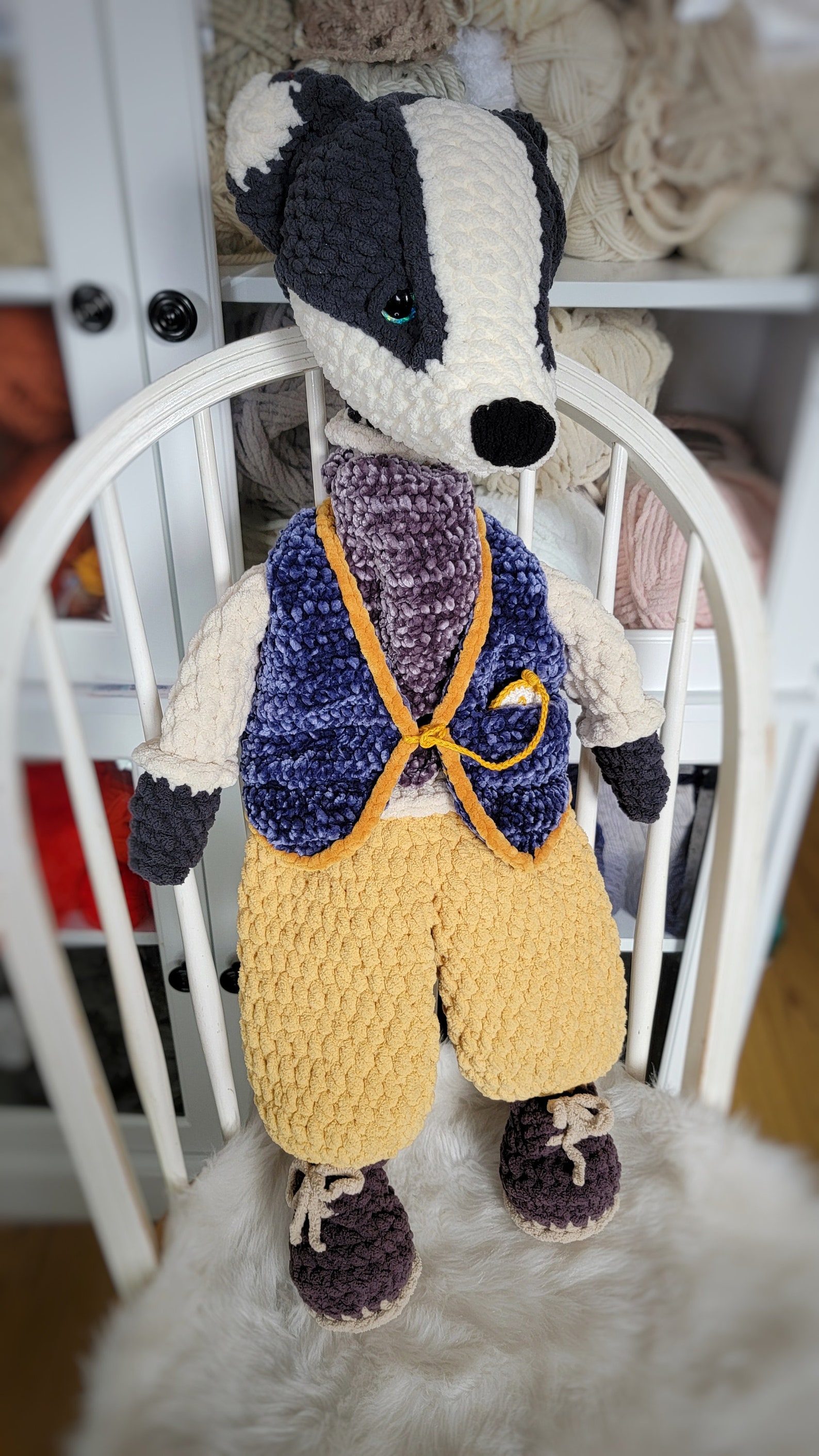 Amigurumi Crochet Pattern Sir Brock Badger Badger Amigurumi Cute Cuddly ...