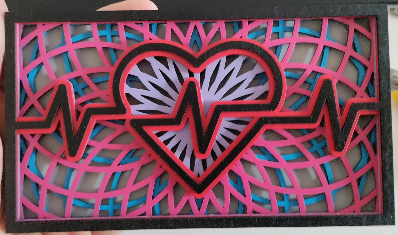 3D Heart Laser Cut Art - Etsy