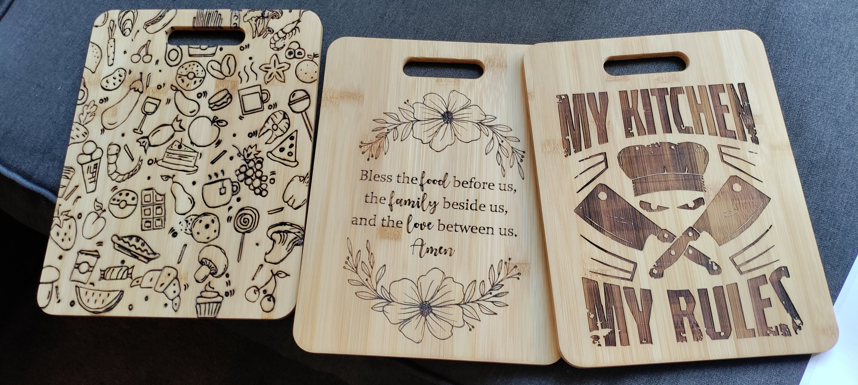 Custom Laser Engraved Bamboo Cutting Board - Etsy