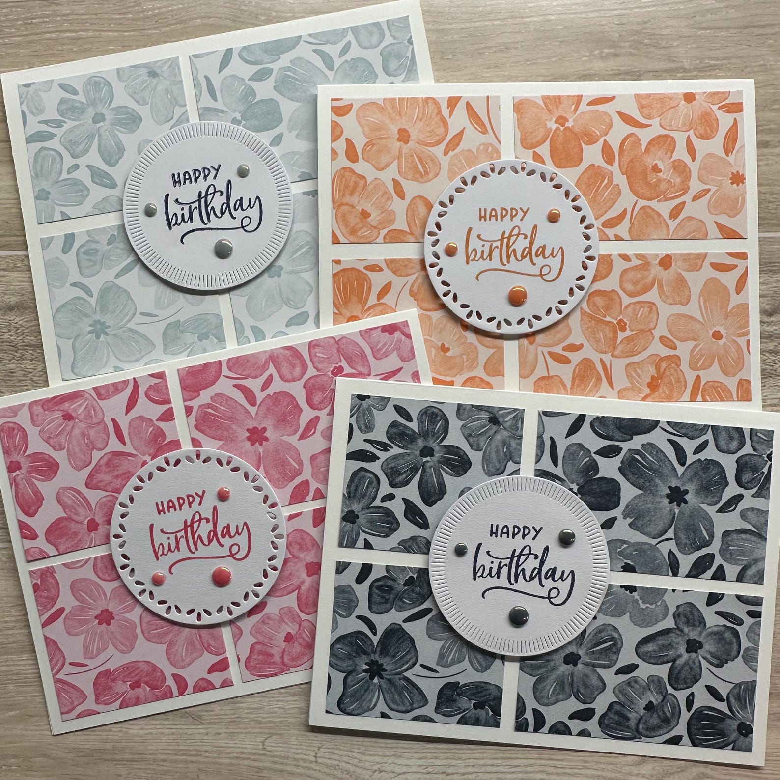 Handmade Botanical Birthday Card Variety Pack - Etsy