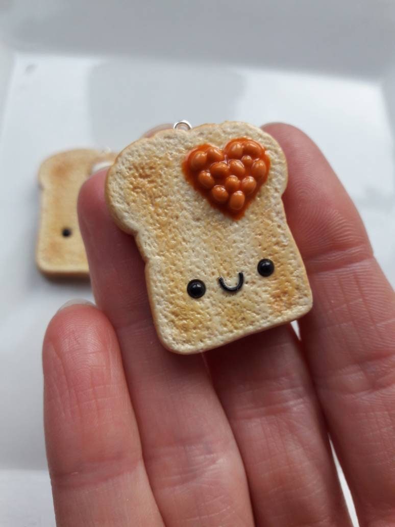 Toast Charm, Valentines Charm, Valentines Toast Charm, Love Heart Charm ...