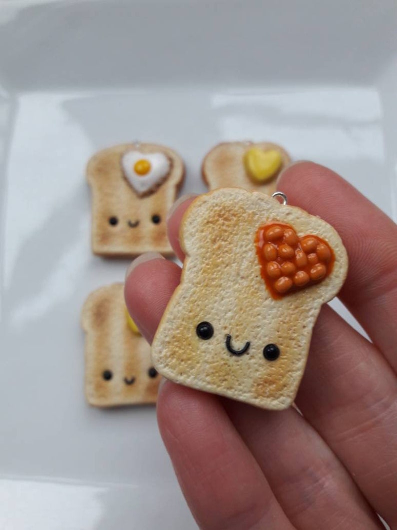 Toast Charm, Valentines Charm, Valentines Toast Charm, Love Heart Charm ...