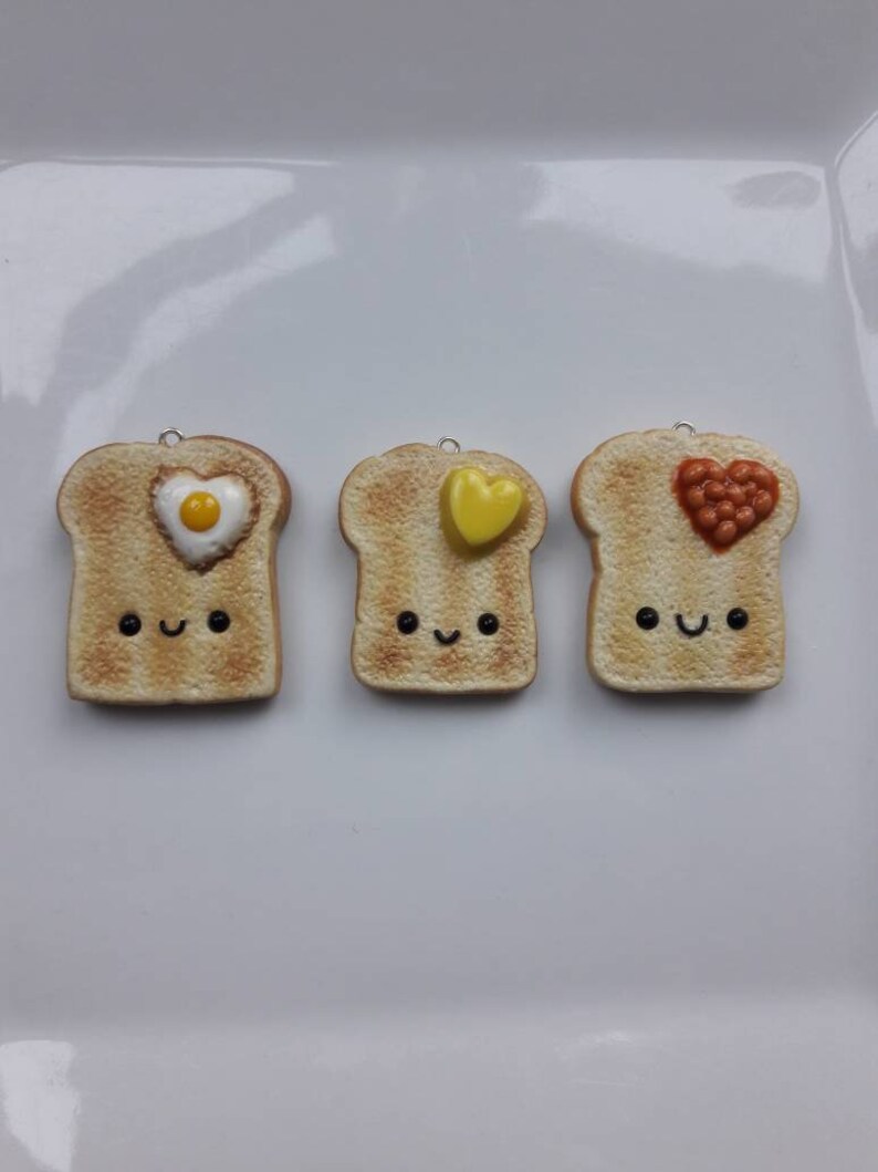 Toast Charm, Valentines Charm, Valentines Toast Charm, Love Heart Charm ...