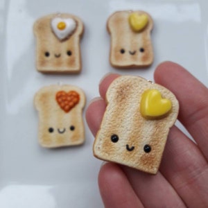 Toast Charm, Valentines Charm, Valentines Toast Charm, Love Heart Charm ...