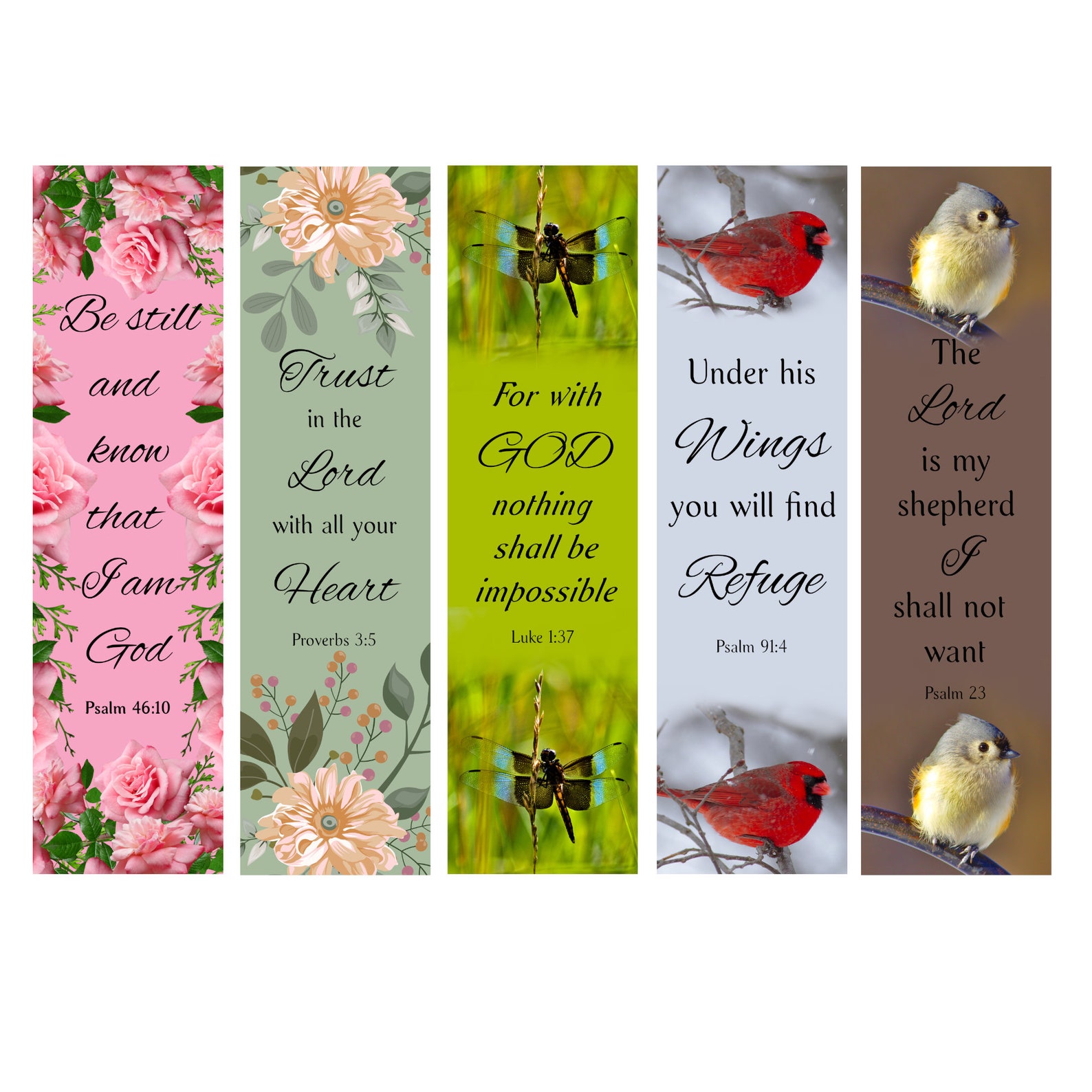 Printable Scripture Bookmarks, Bible Verse Bookmarks, Inspirational ...