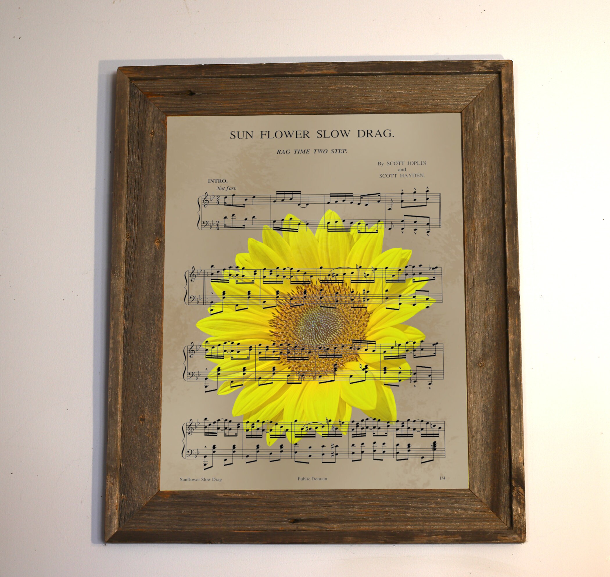Sunflower Art Download, Printable Sheet Music, Sunflower Slow Drag ...