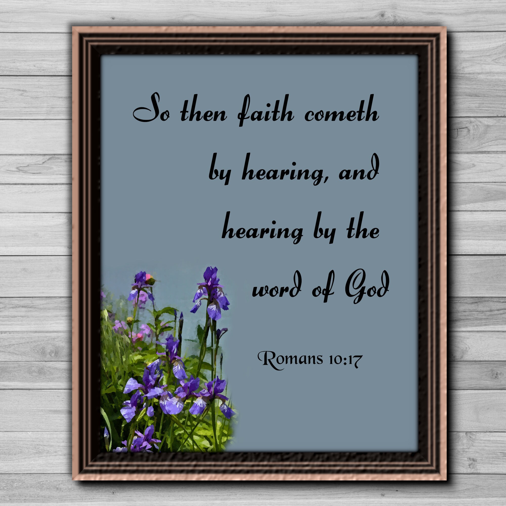 Romans 10:17, Faith by Hearing, Printable Christian Wall Art, Printable ...