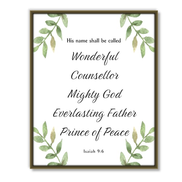 His Name Shall Be Called Wall Art - Etsy