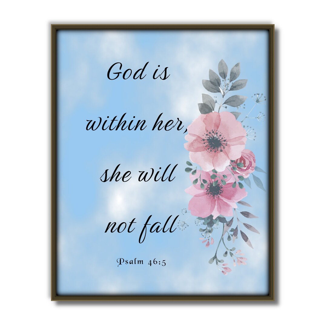 Psalm 46:5, Printable Bible Verse, Scripture, Christian Wall Art ...