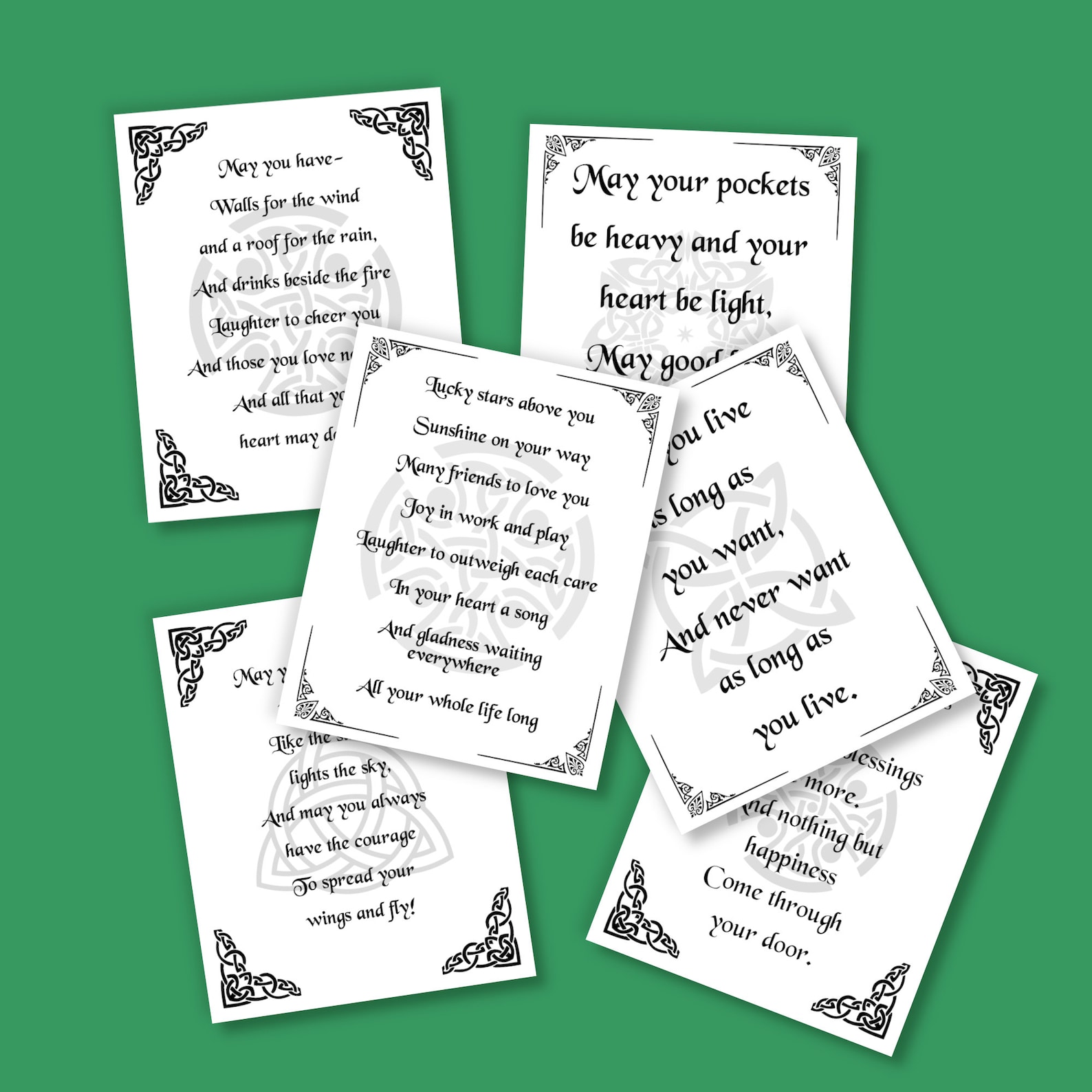 Printable Celtic Blessing Bundle, Celtic Sayings,10 Printable Quotes ...