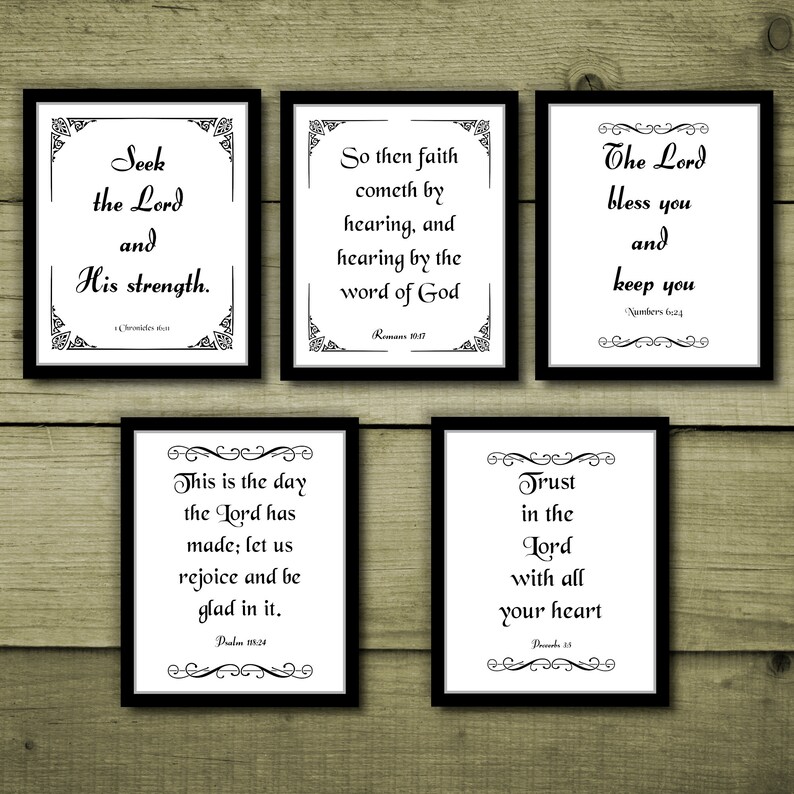 Printable Bible Verse Bundle, 20 Printable Bible Verses, Bible Verse ...