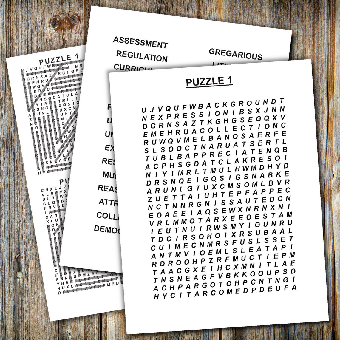 Printable Word Search Puzzles, 100 Large Print Word Search, Random Word ...