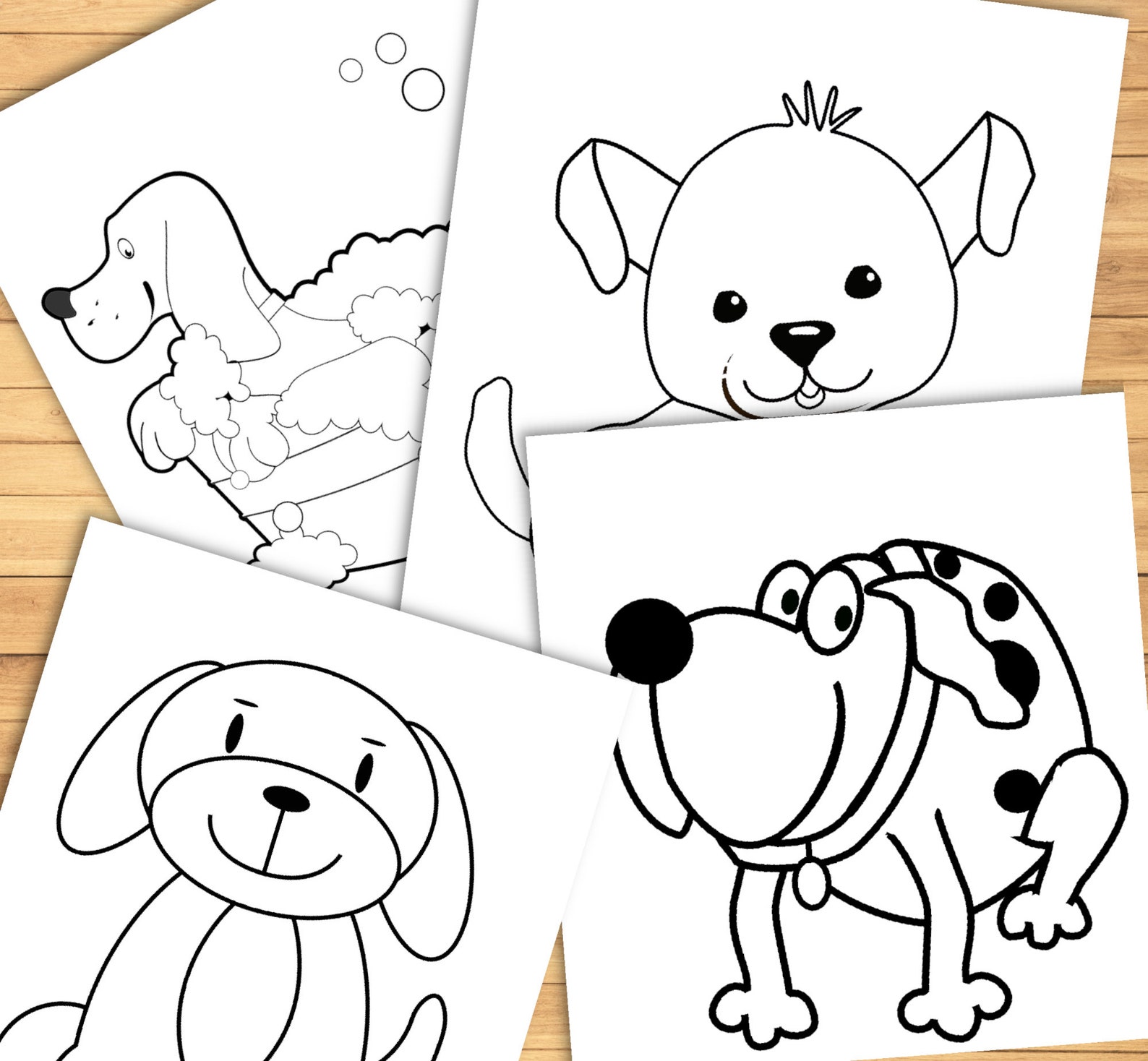 Easy Coloring Pages Download, Cat and Dog Coloring Pages, Downloadable ...