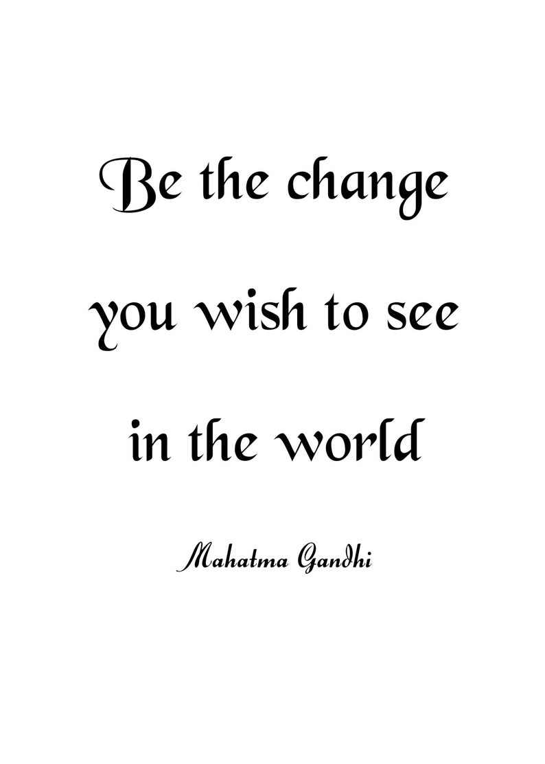 Printable Gandhi Quotes Bundle, Gandhi Quote Wall Art, Inspirational ...