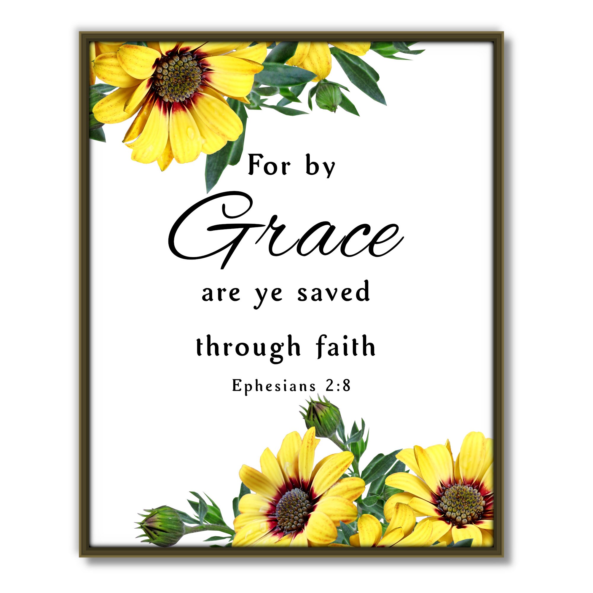 Ephesians 2:8, Printable Bible Verse, Christian Wall Art, Printable ...