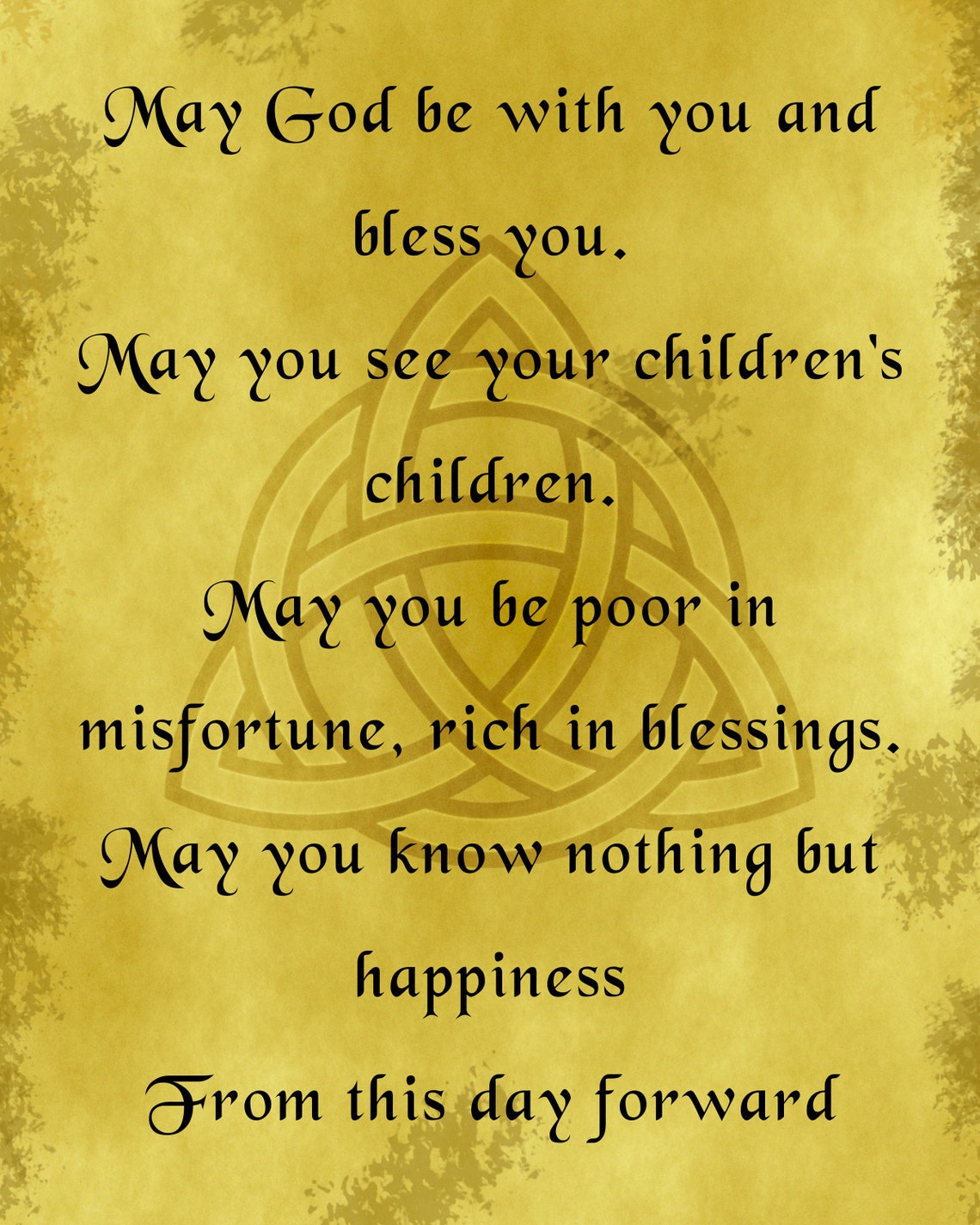 Celtic Wedding Blessing, Irish Blessing, Gaelic Blessing, Printable ...