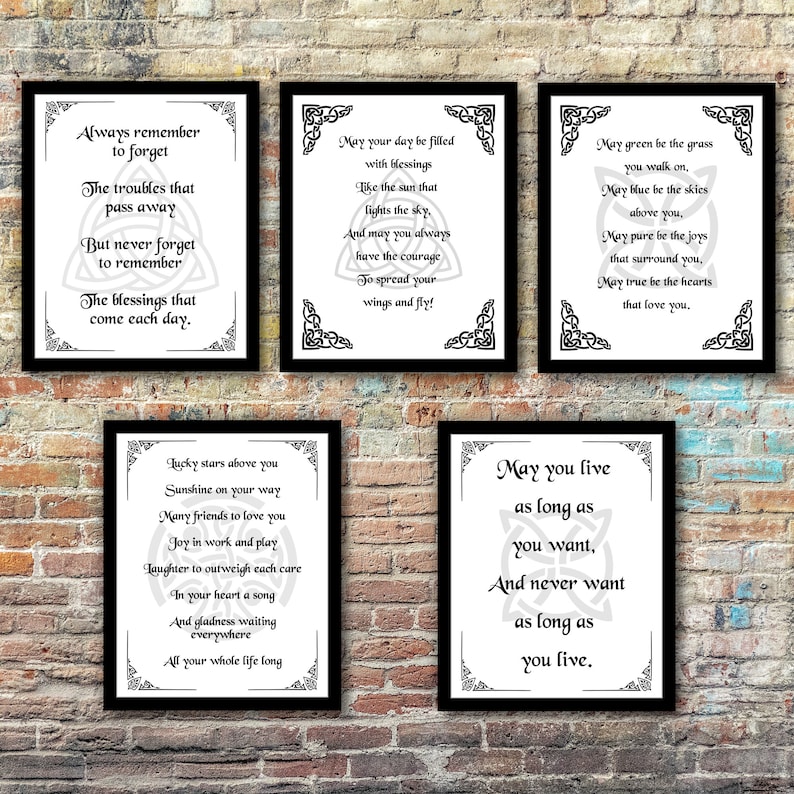 Printable Celtic Blessing Bundle, Celtic Sayings,10 Printable Quotes ...