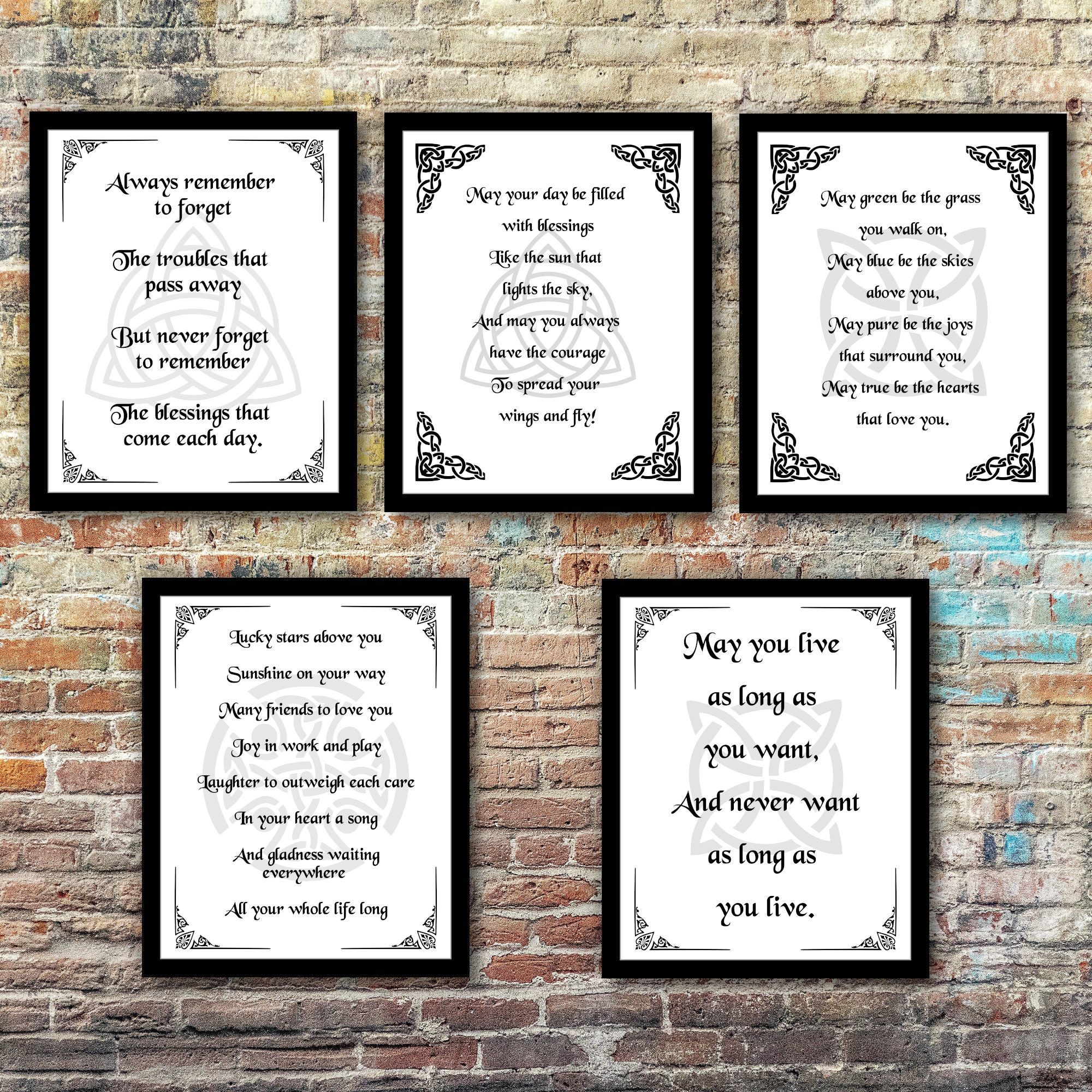 Printable Celtic Blessing Bundle, Celtic Sayings,10 Printable Quotes ...