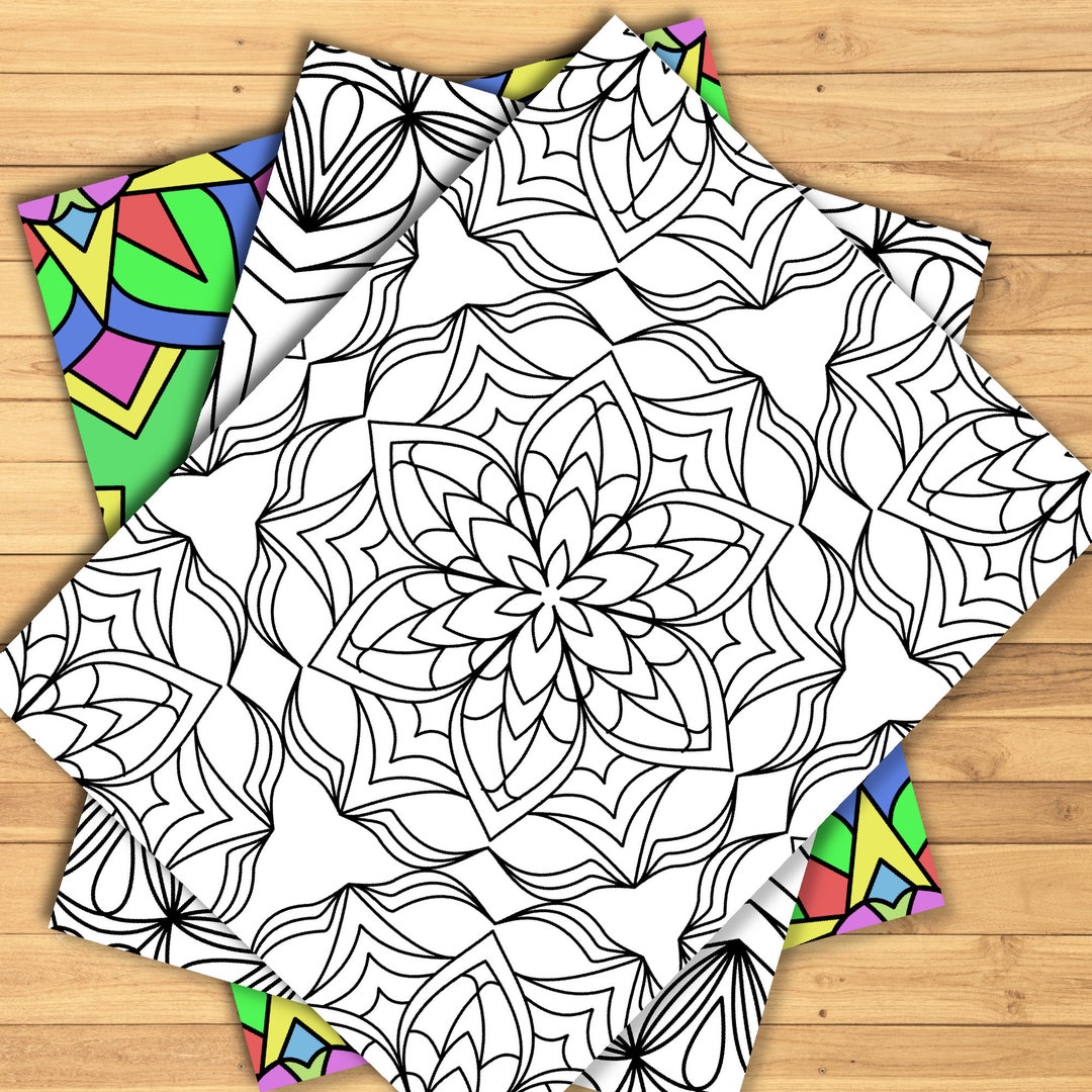 Printable Mandalas, 52 Mandalas, Downloadable Mandalas, Full Page ...