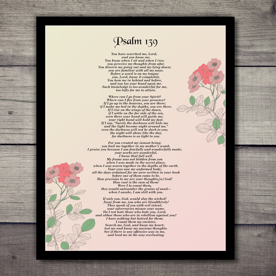 Psalm 139, Printable Bible Verse, Printable Scripture, Psalms, Inspirational Verse, Bible Quote ...