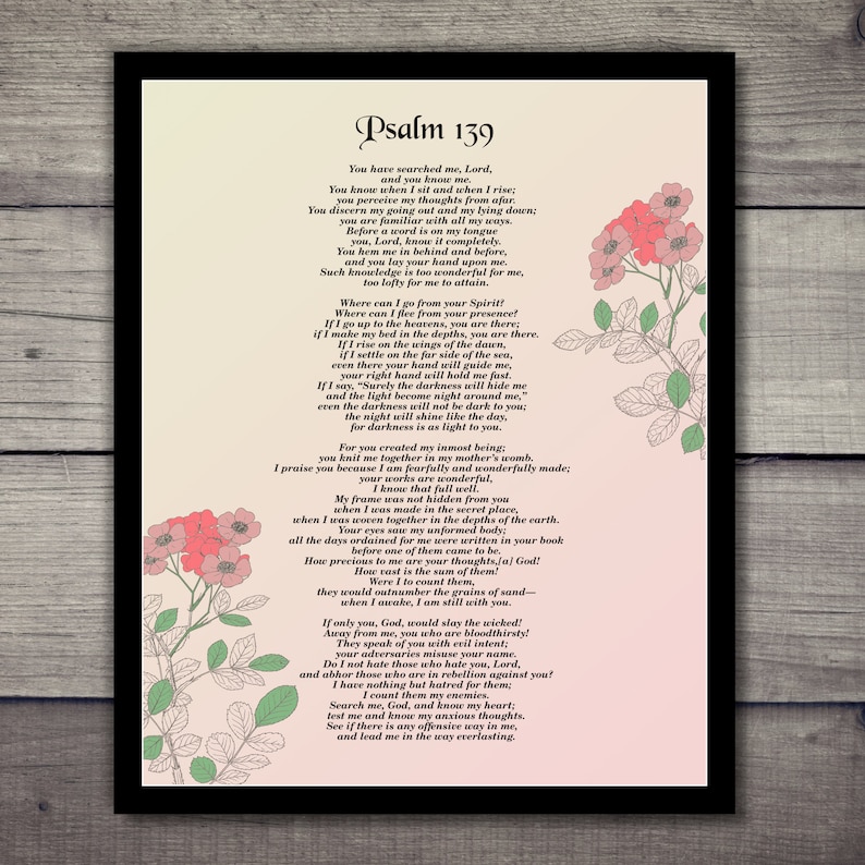 Psalm 139, Printable Bible Verse, Printable Scripture, Psalms ...
