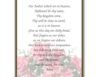 The Lord's Prayer Printable Scripture Bible Verse Wall - Etsy