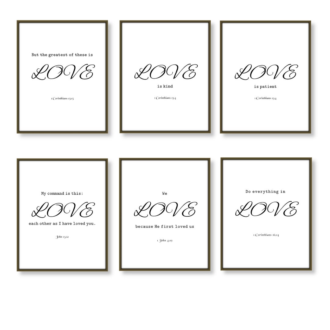 Printable Scripture Bundle, Love Bible Verses, Scriptures of Love ...