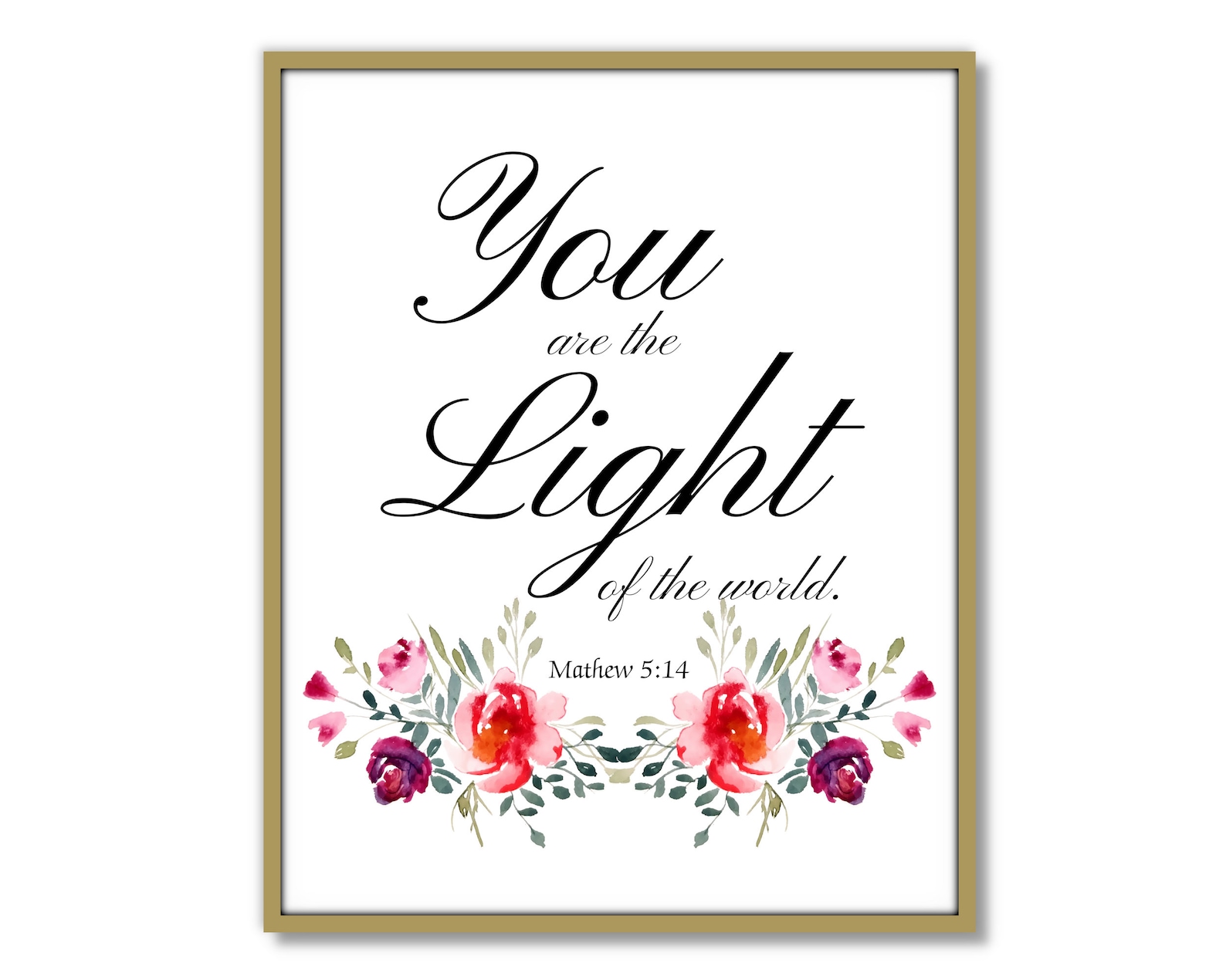 Mathew 5:14, Printable Bible Verse, You Are the Light of the World ...