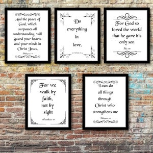 Printable Bible Verse Bundle, 20 Printable Bible Verses, Bible Verse ...