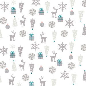 Pastel Christmas Digital Paper Pack, Cute Christmas Pattern, Holiday ...