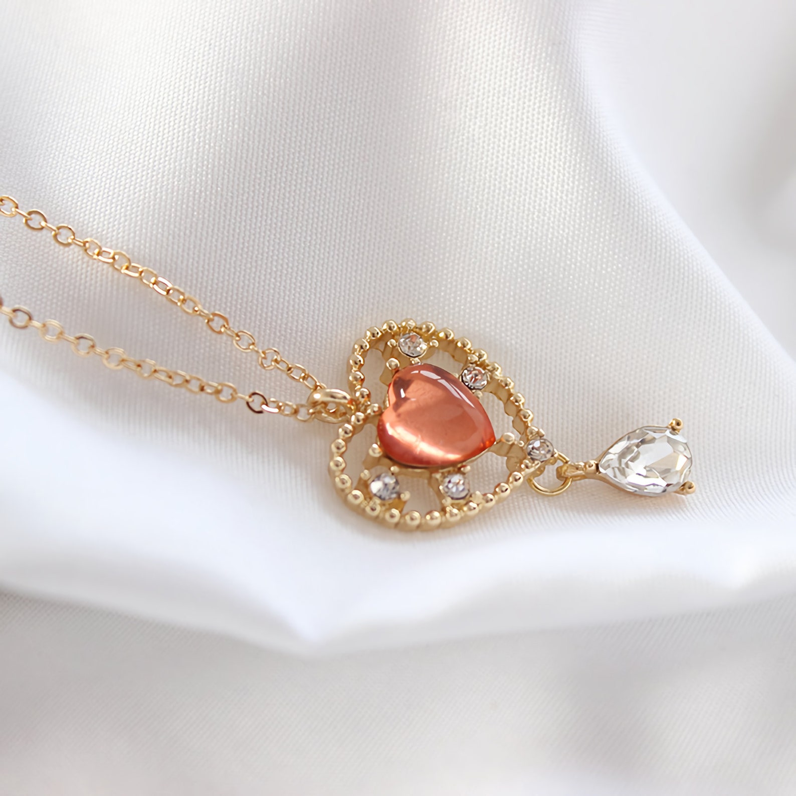 Cute Love Heart Shaped Necklace | Etsy