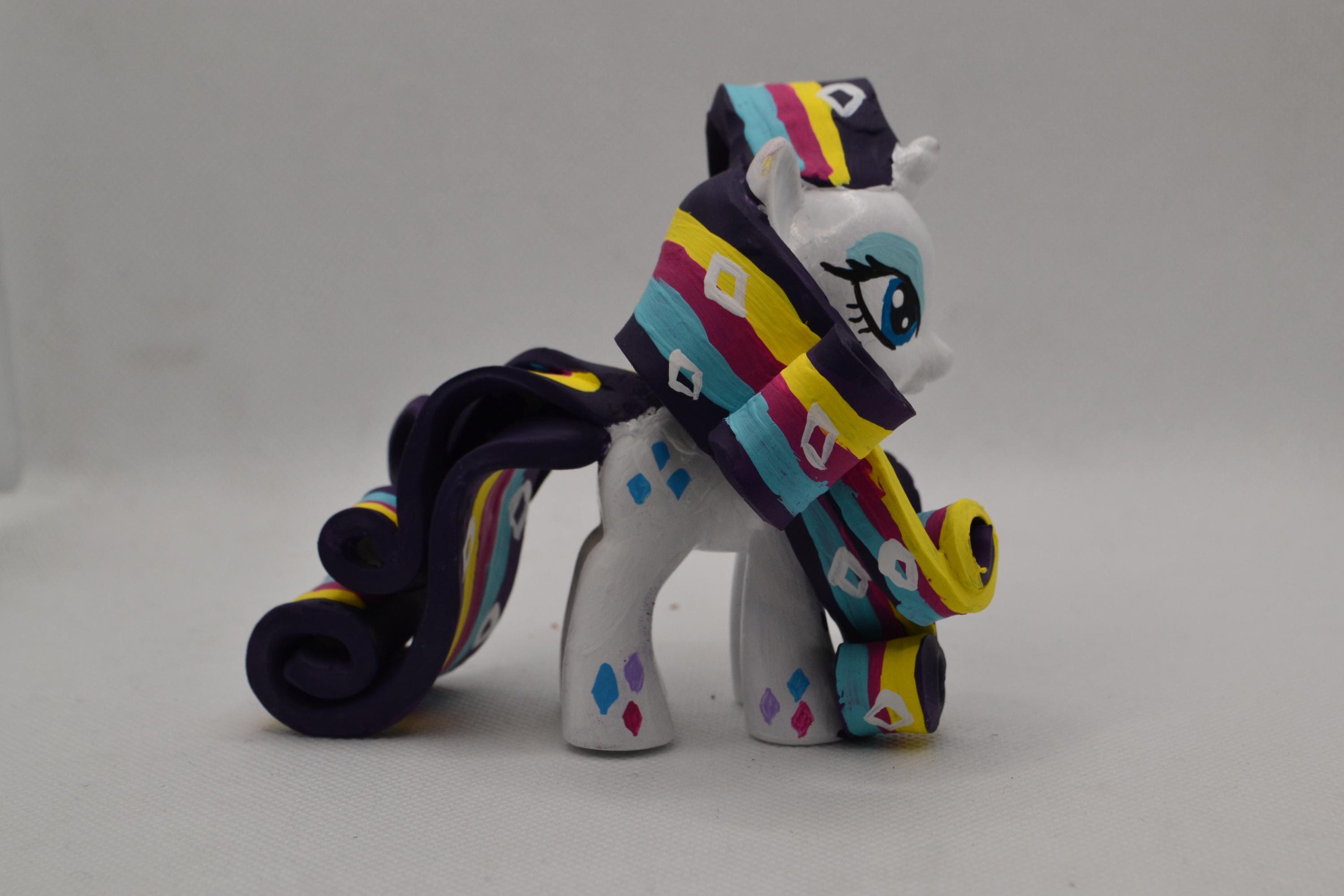 Rainbowfied Rarity Rainbow Power My Little Pony OOAK Handmade Sculpted ...