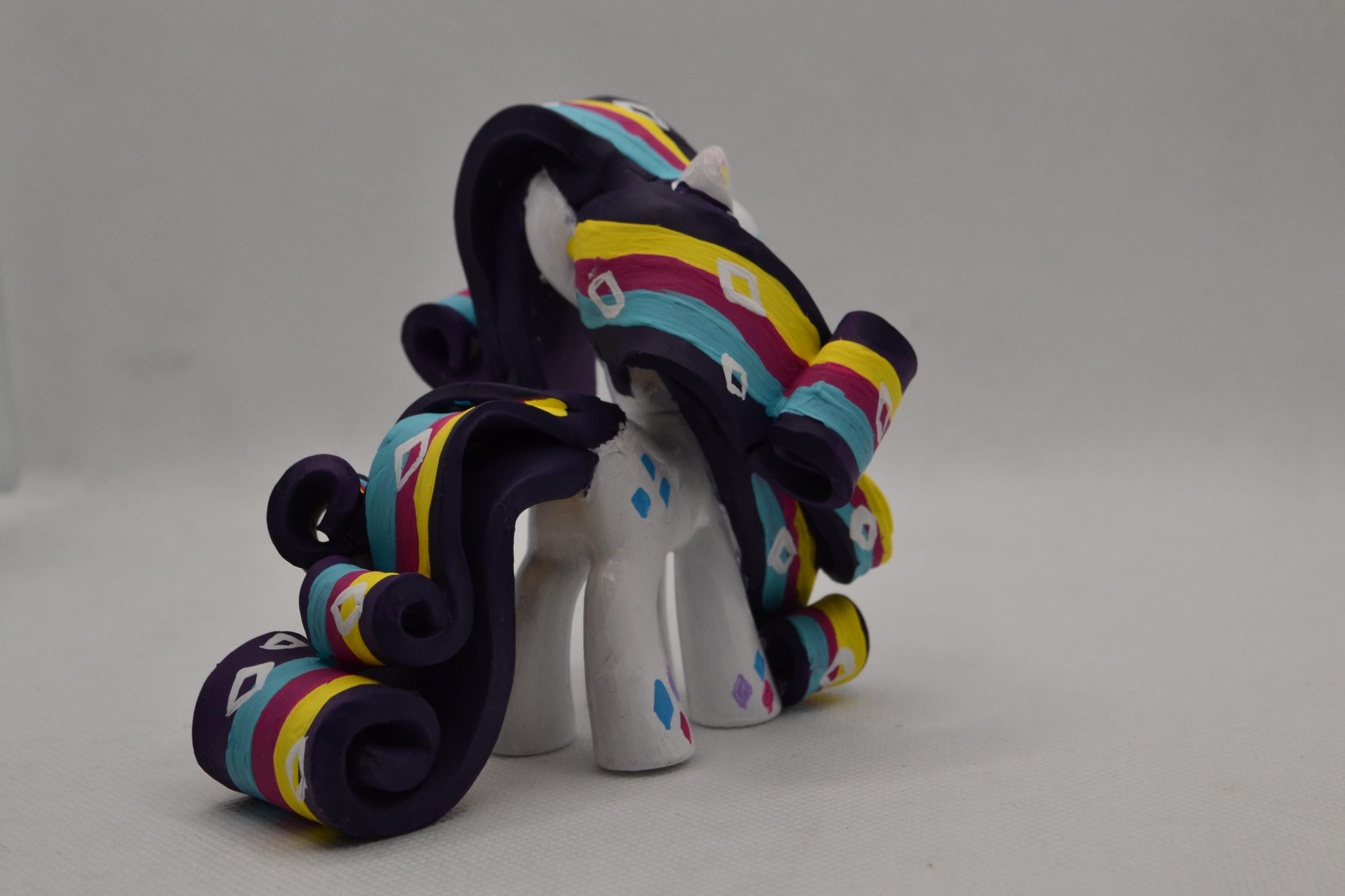 Rainbowfied Rarity Rainbow Power My Little Pony OOAK Handmade Sculpted ...