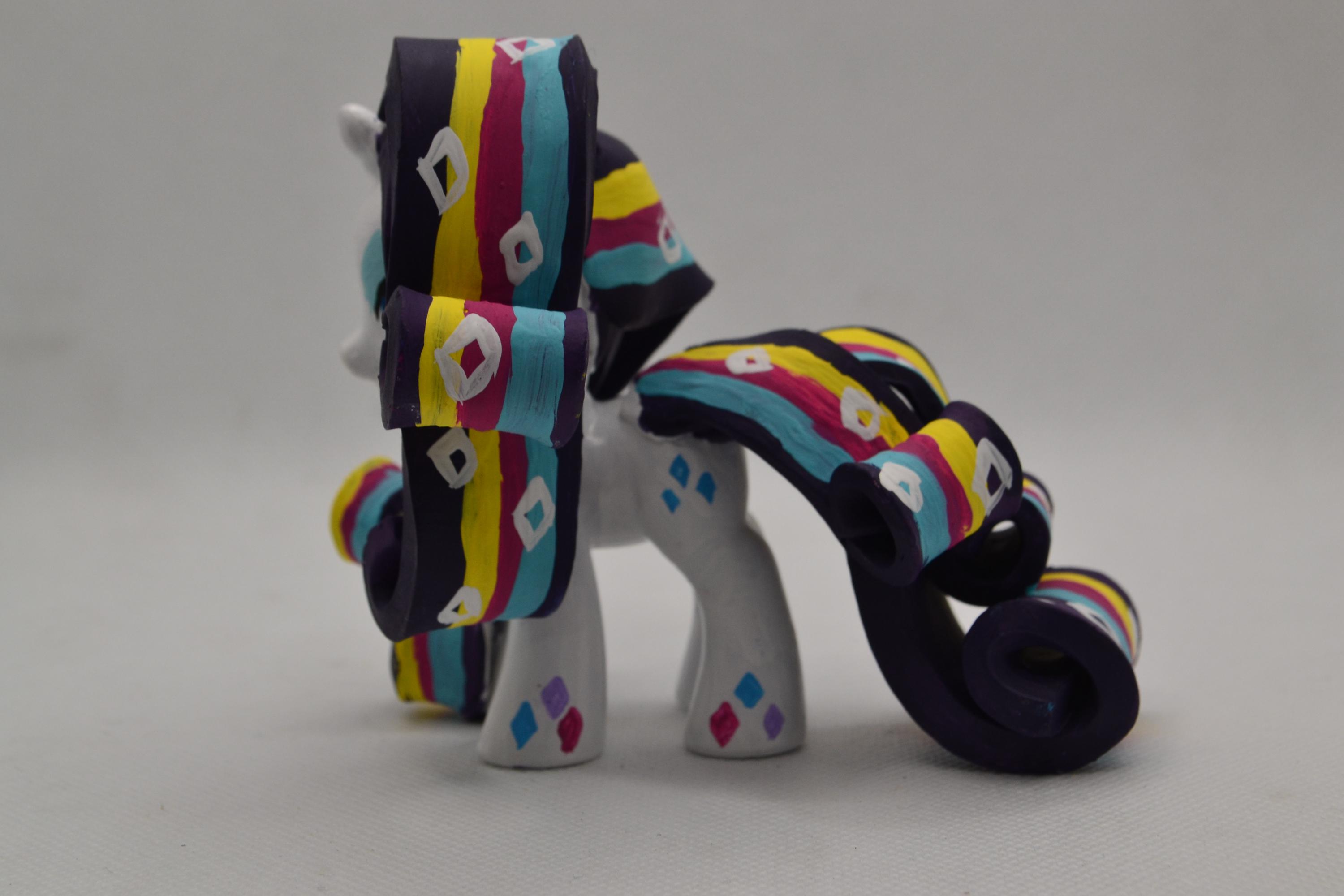Rainbowfied Rarity Rainbow Power My Little Pony OOAK Handmade Sculpted ...