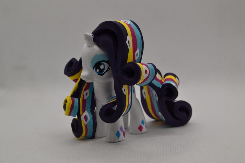 Rainbowfied Rarity Rainbow Power My Little Pony OOAK Handmade Sculpted ...