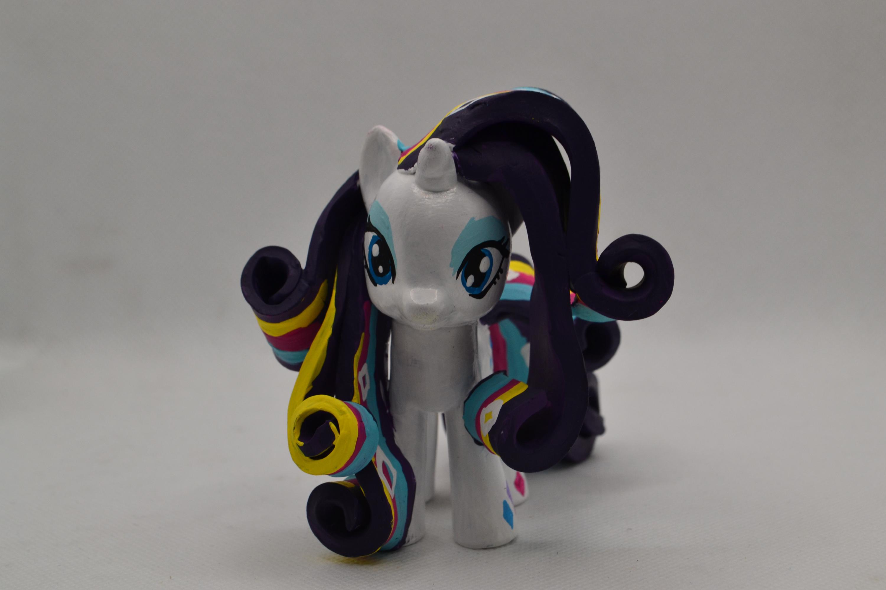 Rainbowfied Rarity Rainbow Power My Little Pony OOAK Handmade Sculpted ...