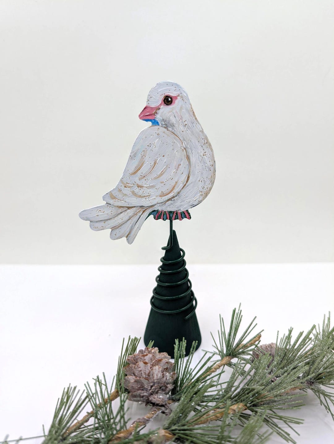 Dove Tree Topper Figurine: Woodland Creature, for Small Trees - Etsy