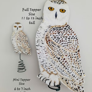 Snowy Owl, Owl Tree Topper, Tabletop Christmas Tree Topper, Gift for ...