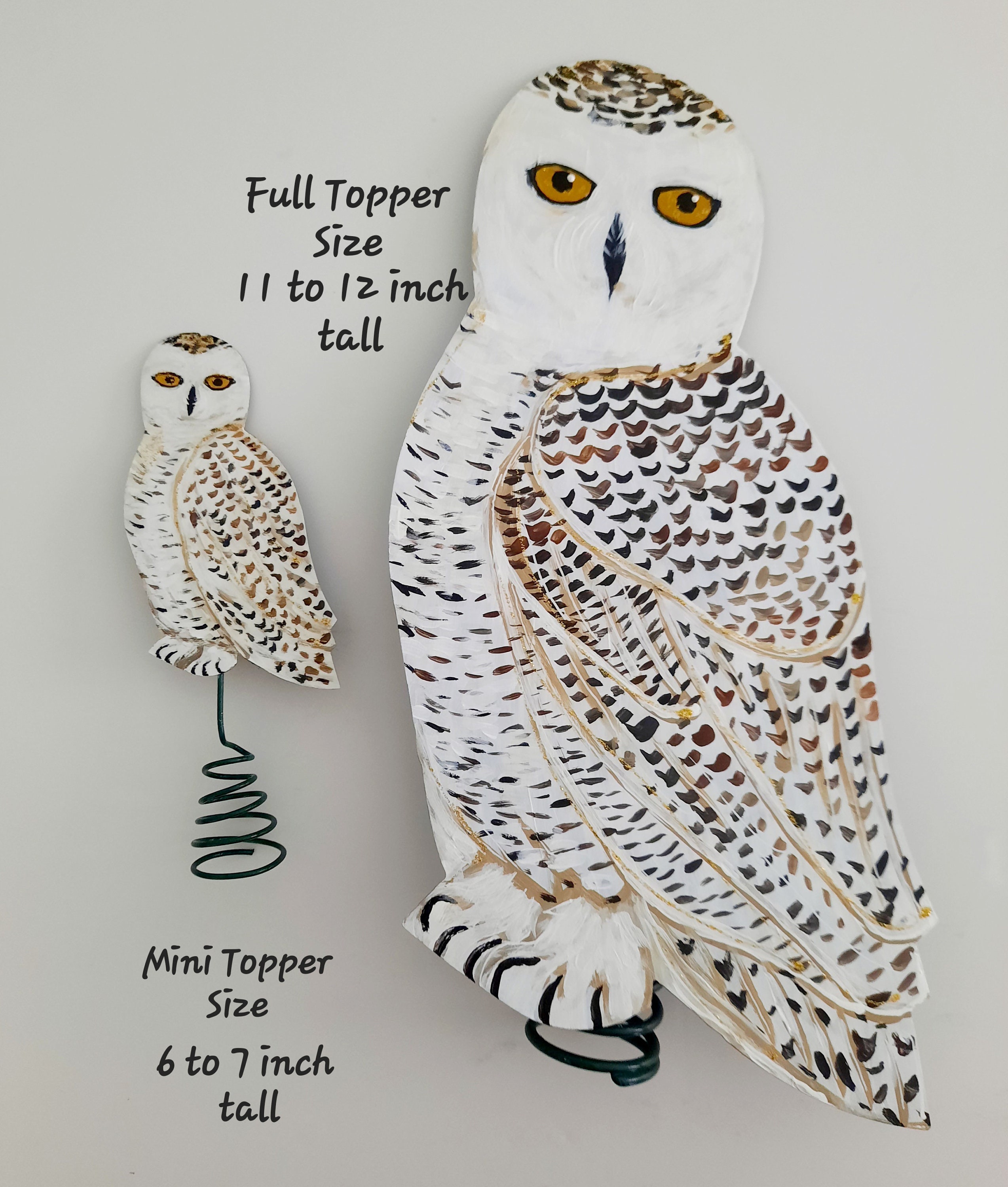 Barn Owl Tree Topper, Made to Order, Handcrafted Gift for Owl Lover ...