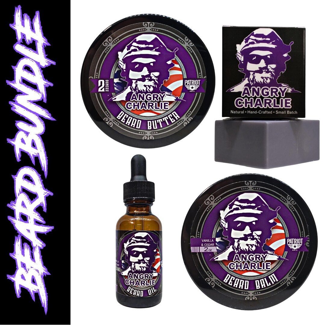 Angry Charlie Beard Bundle Flagship Soap Company Beard Oil, Beard ...